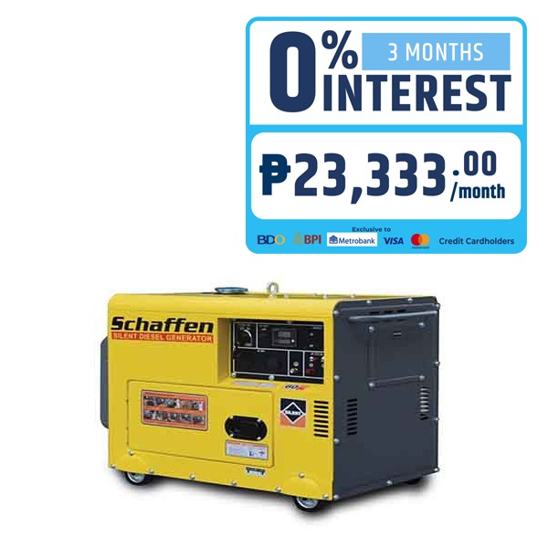 Schaffen TGS-5KVA-SDG Silent Diesel Generator 5 KVA Air Cooled ...
