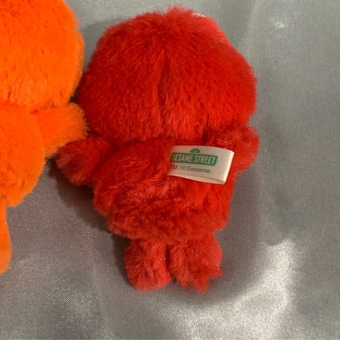 SESAME STREET Red & Orange Elmo Mini Plush Toy Soft Toy, Hobbies & Toys ...