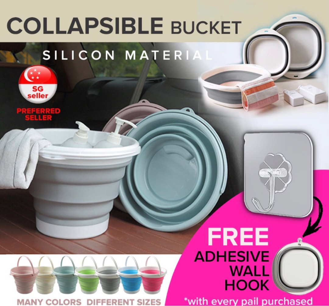 [SG Seller] Collapsible Foldable Pail Bucket / Folding Car Wash Basin ...
