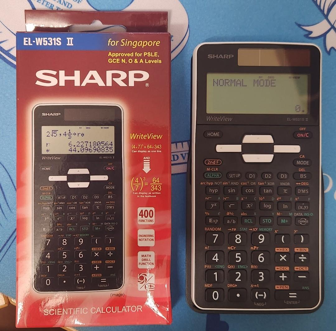 Sharp scientific calculator EL-W531S II, Hobbies & Toys, Stationery & Craft, Stationery & School ...