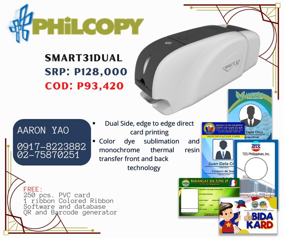 Smart31Dual PVC ID card printer maker machine, Commercial & Industrial ...