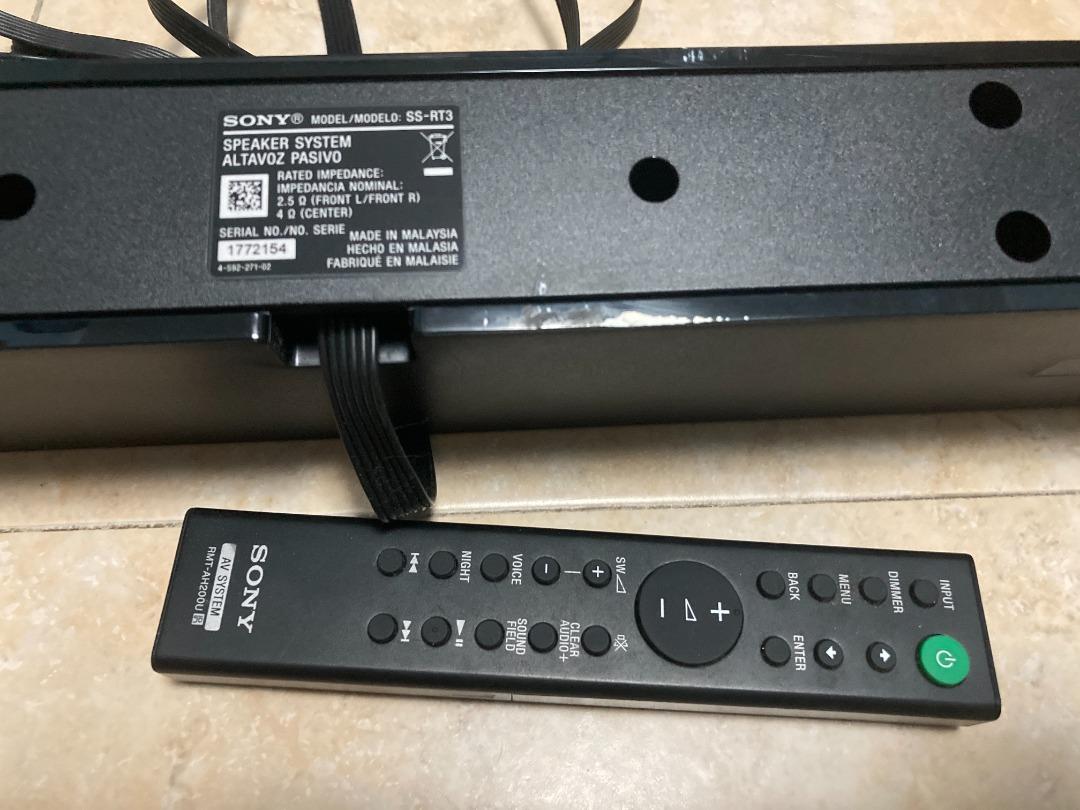 Sony HT-RT3 Speaker System, 音響器材, Soundbar、揚聲器、藍牙喇叭、耳擴 - Carousell