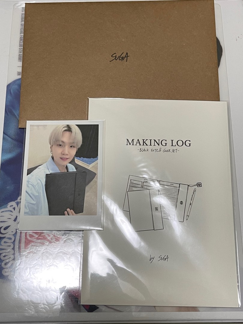 Suga Black Note and Cover Set Making Log and PC, Hobbies & Toys ...