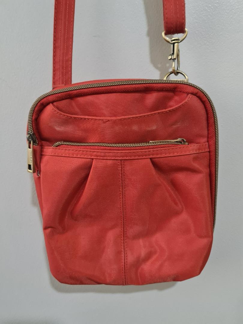 Travelon Red Body Bag, Women's Fashion, Bags & Wallets, Cross-body Bags ...