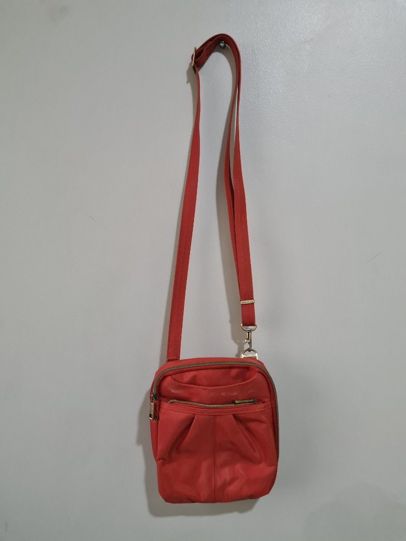 Travelon Red Body Bag, Women's Fashion, Bags & Wallets, Cross-body Bags ...