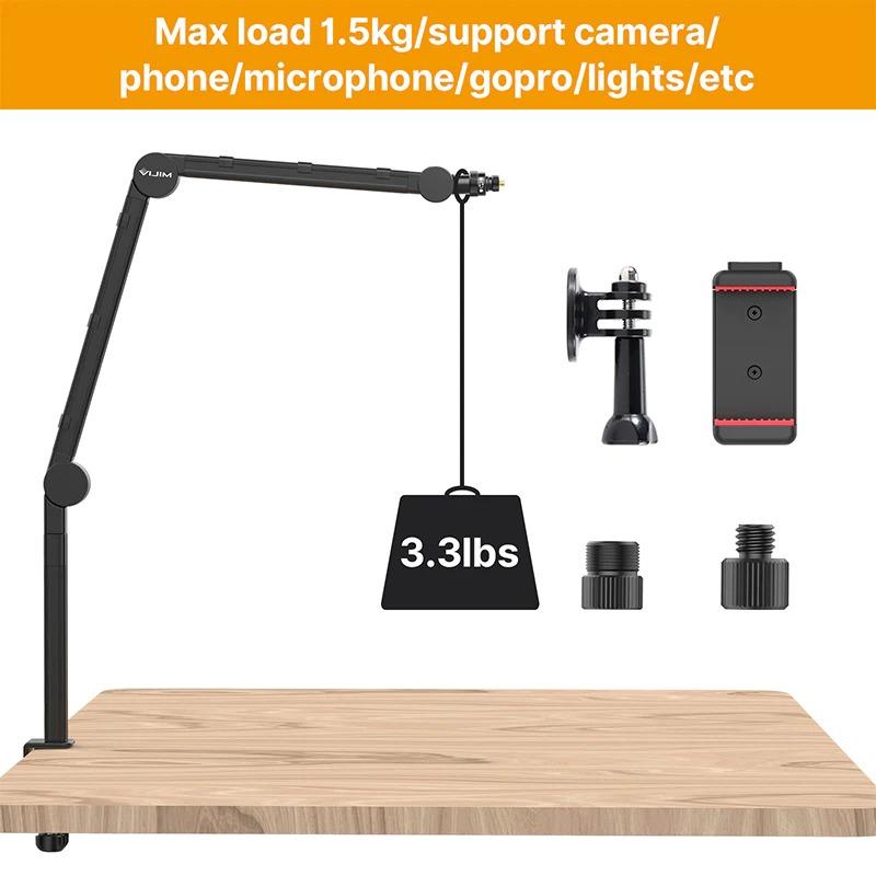 Ulanzi VIJIM LS24 — (Multifunctional Desk Boom Arm with Riser for ...