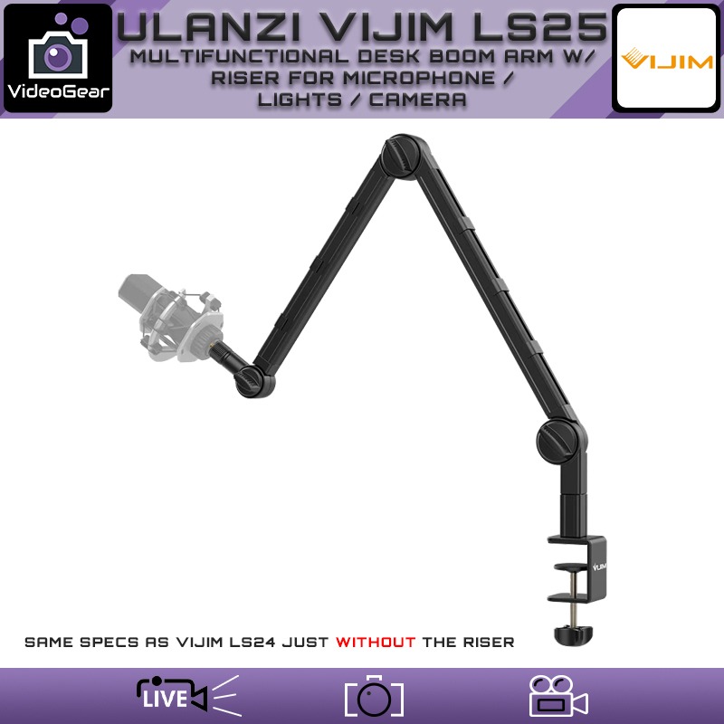 Ulanzi VIJIM LS25 — (Multifunctional Desk Boom Arm for Microphone ...
