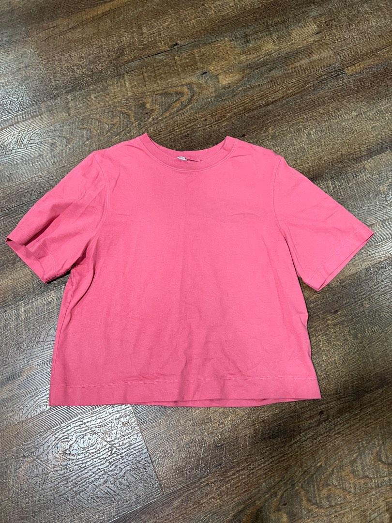 Uniqlo Pink Tee, Women's Fashion, Tops, Other Tops on Carousell