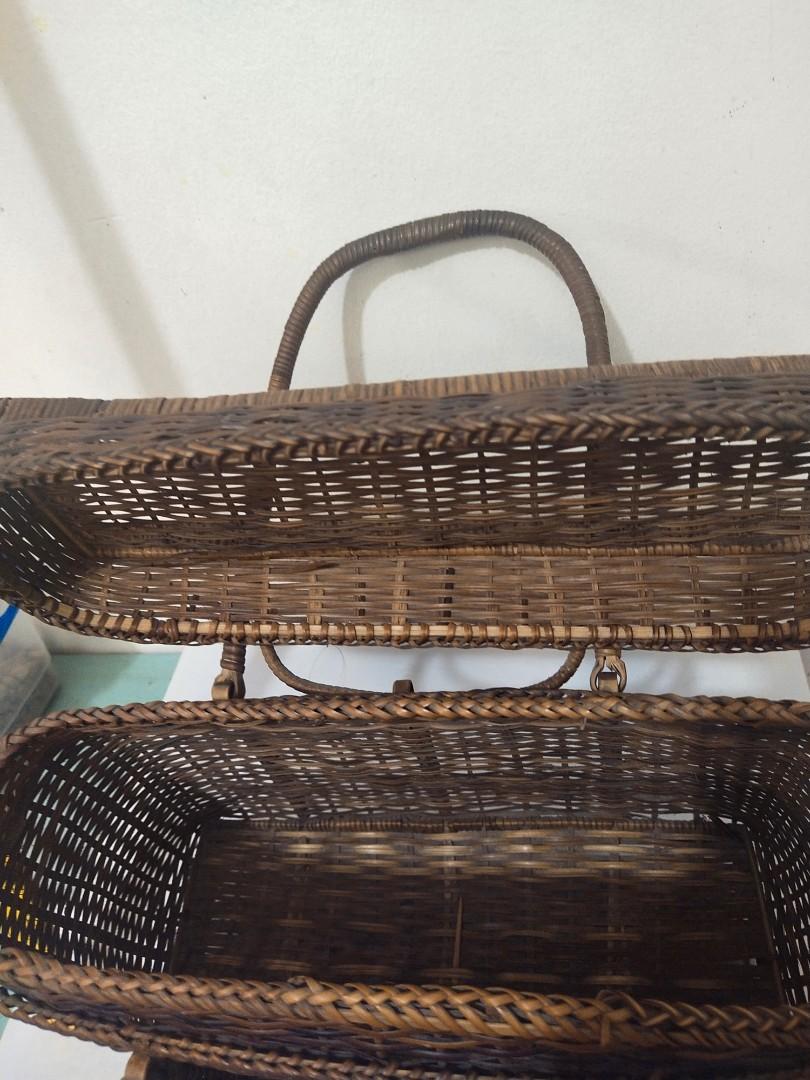 vintage Rattan woven handbag from Baguio/1980s era/Beautifully crafted ...