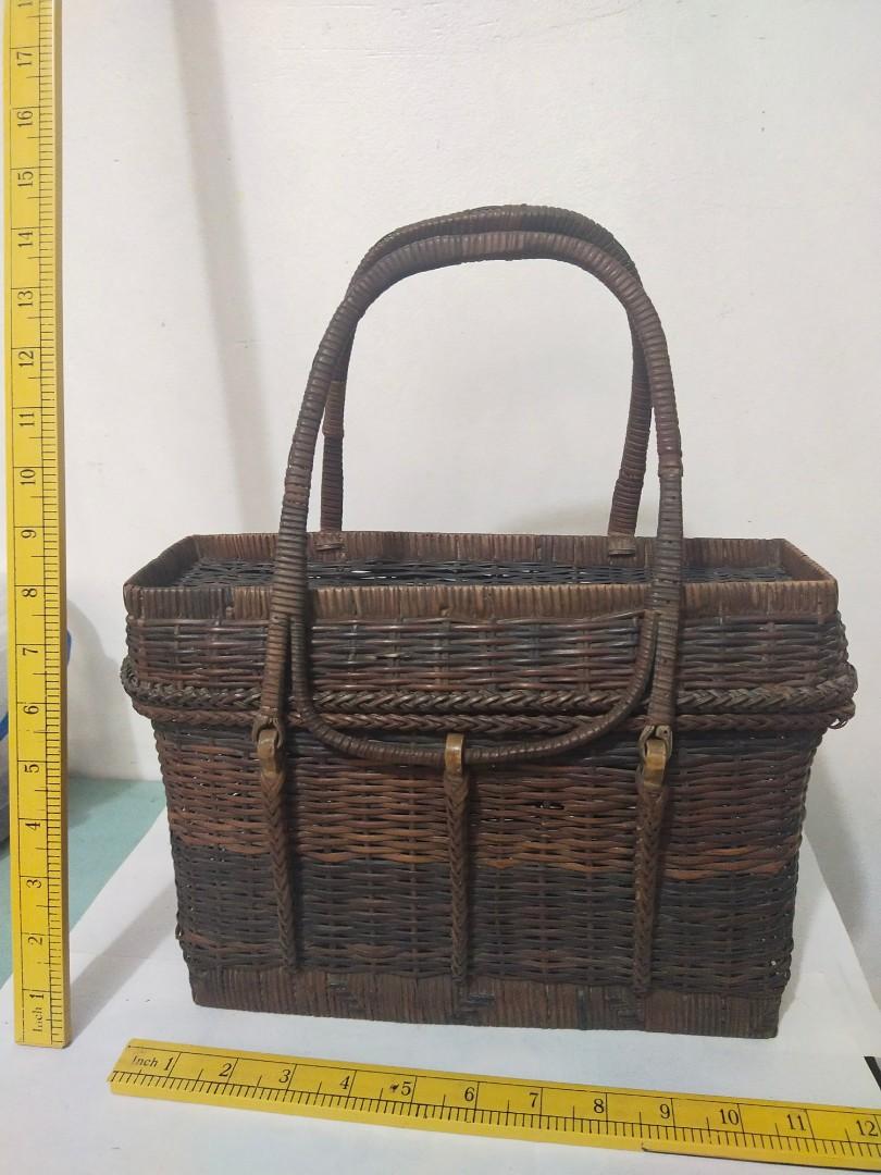 vintage Rattan woven handbag from Baguio/1980s era/Beautifully crafted ...