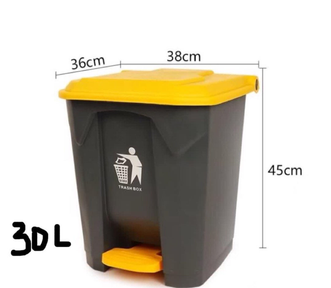 Waste bin - Step Trash Can - Rubbish Bin -30L, Furniture & Home Living ...