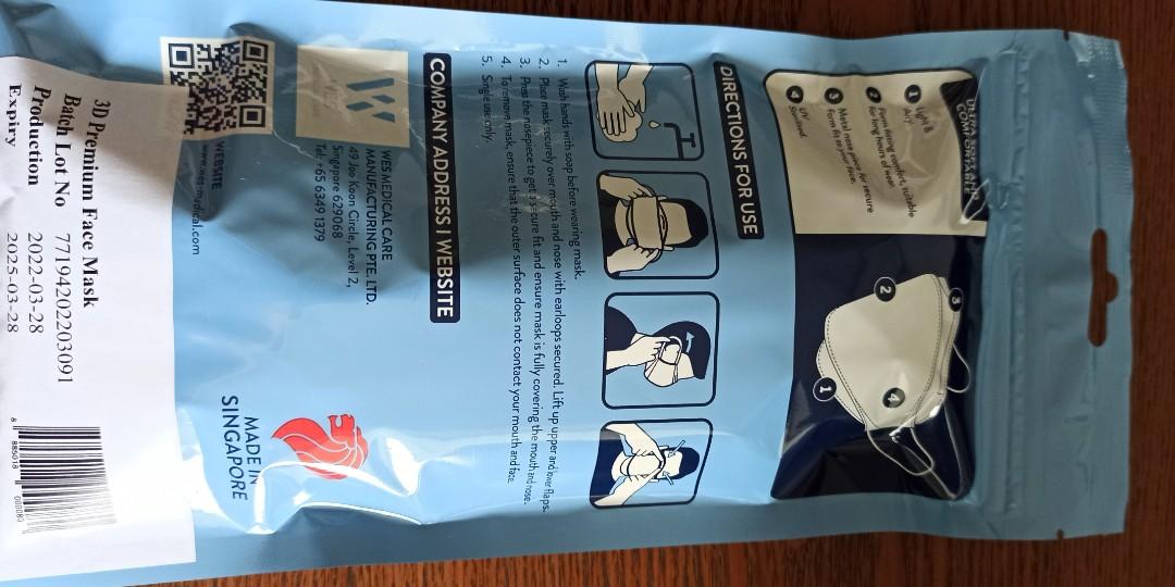 Wes Care 3D Masks, Health & Nutrition, Face Masks & Face Shields on ...