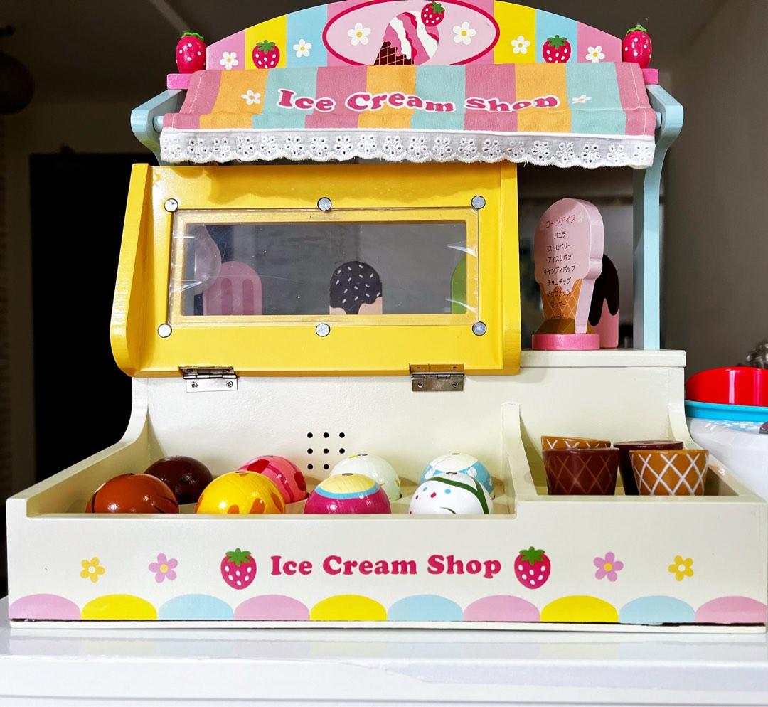 Wooden Ice Cream Cart - pretend play toy, Babies & Kids, Infant ...