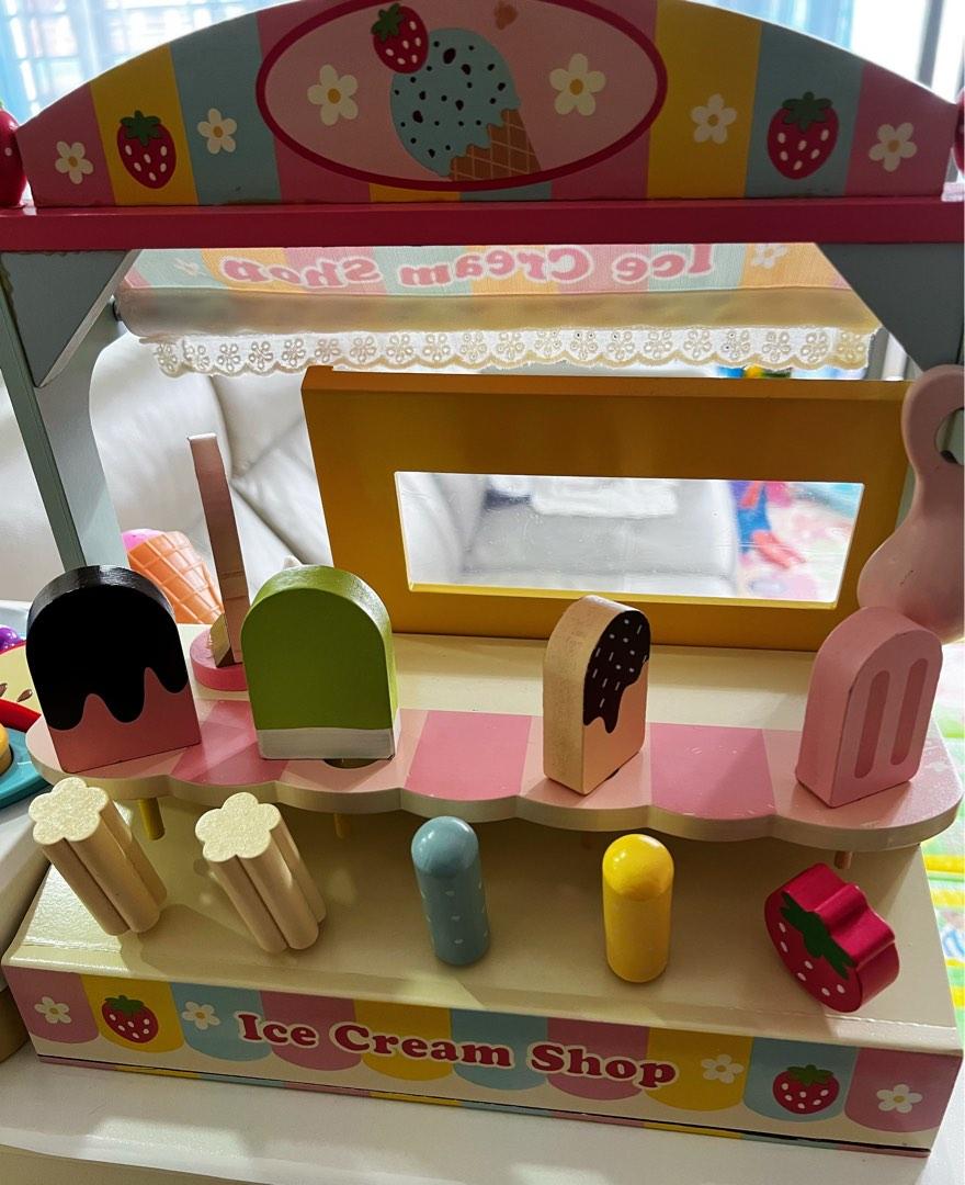 Wooden Ice Cream Cart - pretend play toy, Babies & Kids, Infant ...