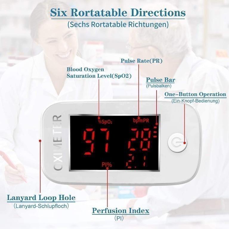 X4160 White Monitor Finger Pulse Monitor Oxygen Saturation Child and ...