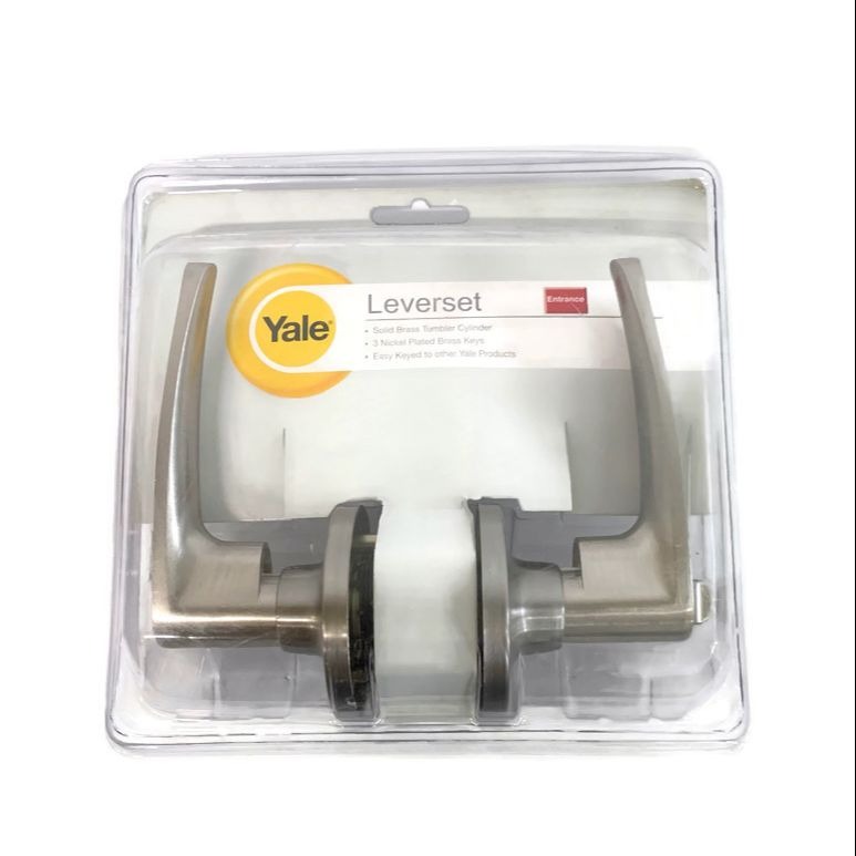 Yale Tubular Entrance Door Knob Lever Set (Chrome VL5347 US15 or ...