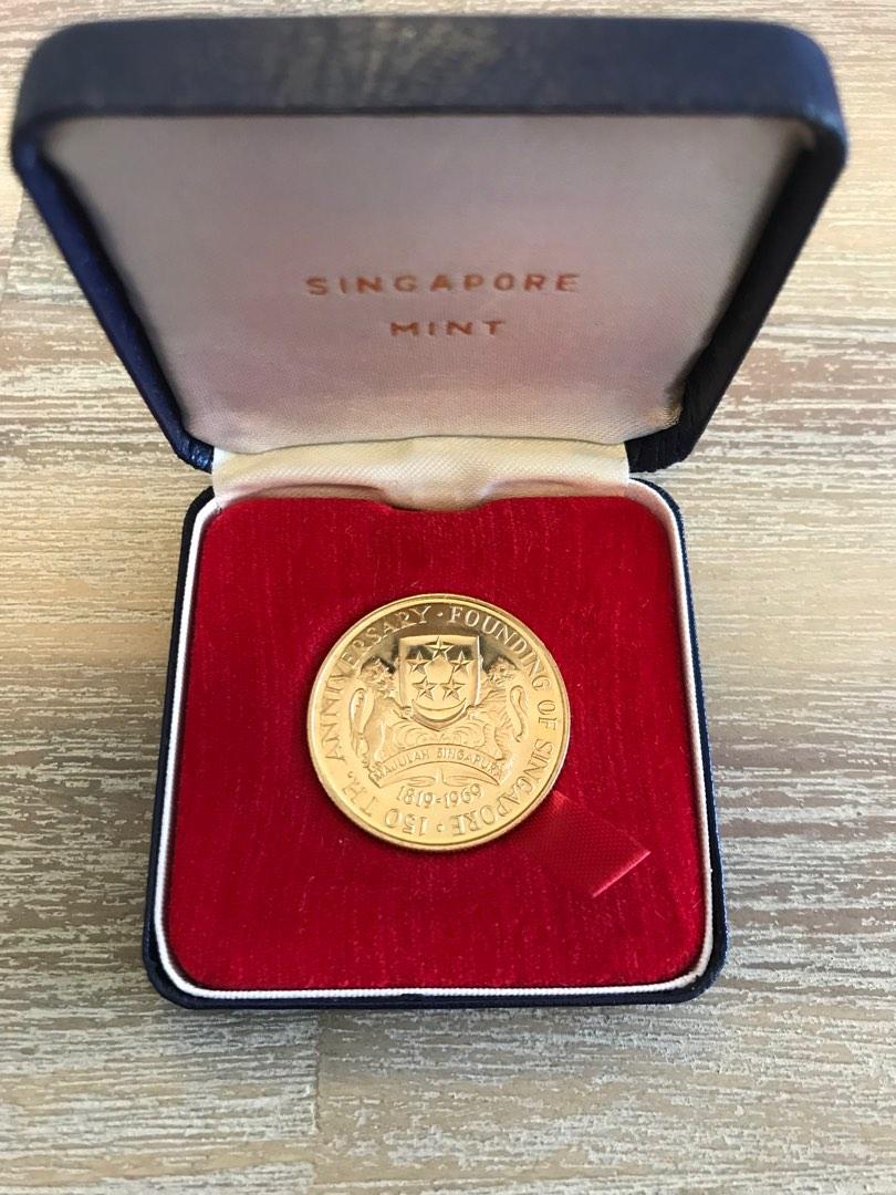1969 Singapore 150th Anniversary $150 Gold coin, Hobbies & Toys ...