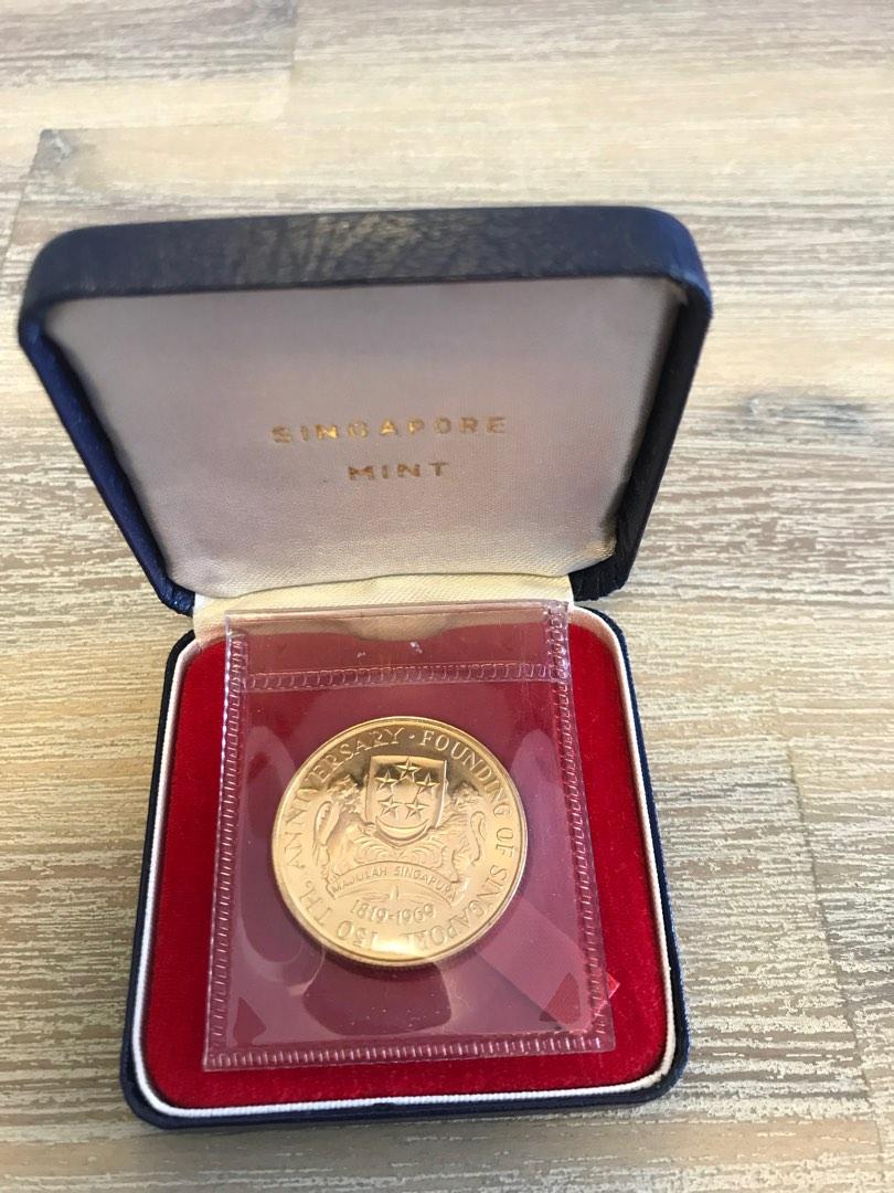 1969 Singapore 150th Anniversary $150 Gold coin, Hobbies & Toys ...