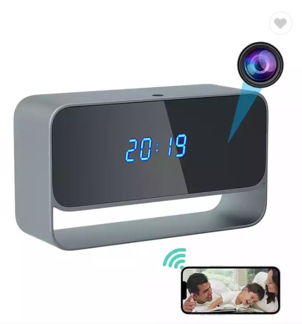 2MP wifi clock camera Wireless Clock Camera Support 18650 Battery, 傢俬 ...