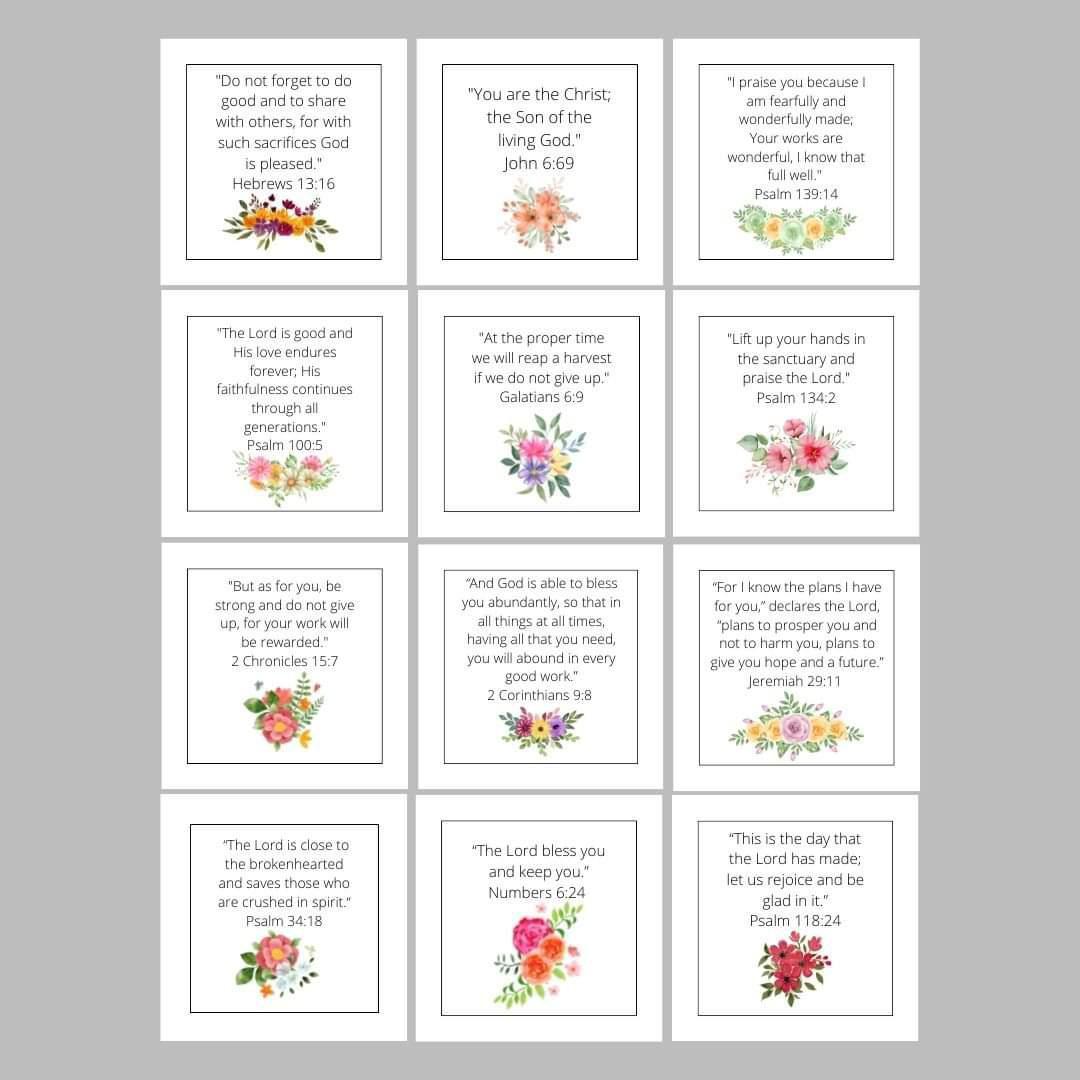 36 Pieces Bible Verses/Scripture cards in a box, Hobbies & Toys ...