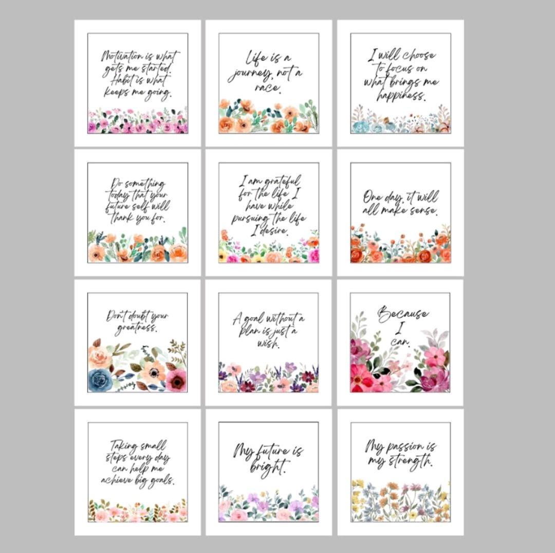 36 Positive Affirmation Cards in a Box, Hobbies & Toys, Stationary ...
