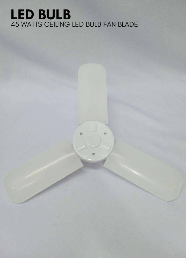 45 WATTS CEILING LED BULB FAN BLADE, Furniture & Home Living, Lighting ...