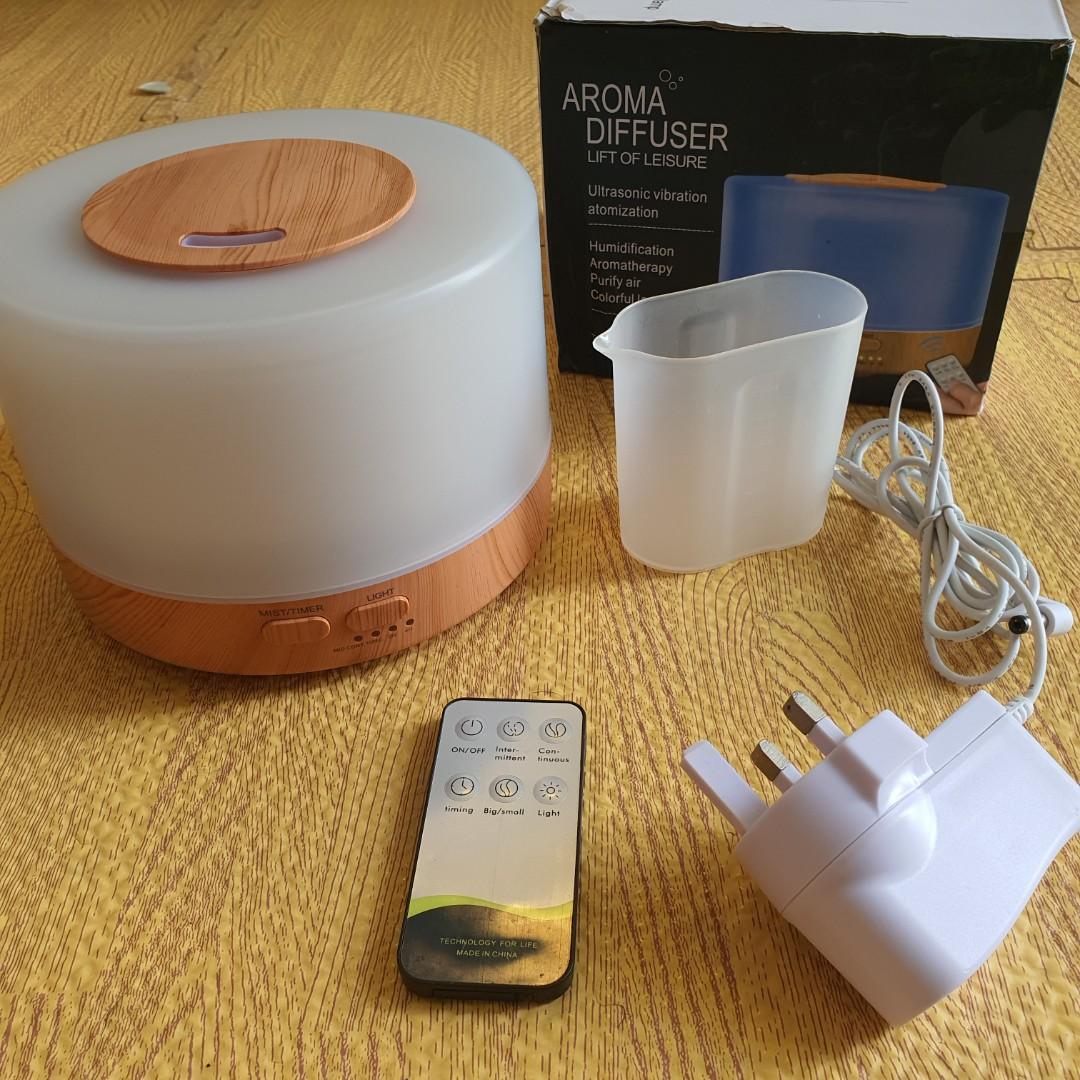 500ml Muji Style Remote Control Ultrasonic Aroma Diffuser + Free Lemon ...