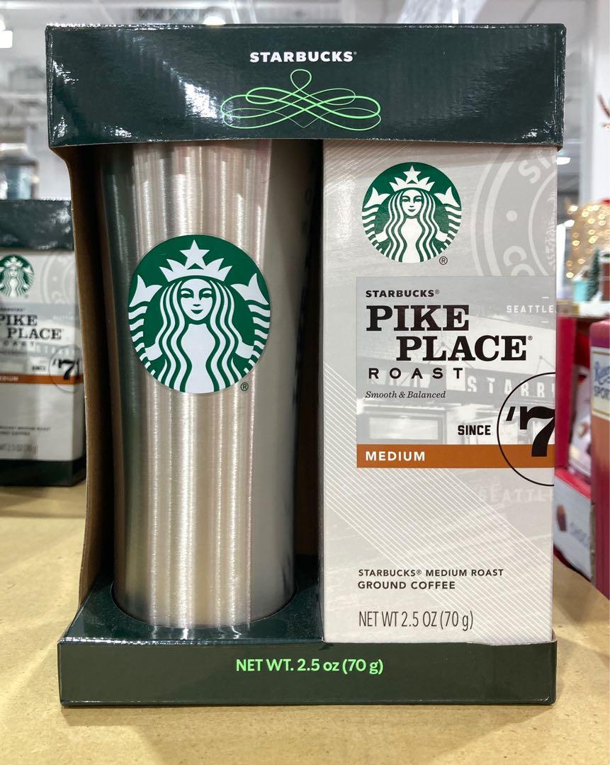 好市多代購 星巴克STARBUCKS咖啡隨行杯禮盒組 研磨咖啡粉70公克 交換禮物 聖誕禮物, 家具及居家用品, 戶外家具在旋轉拍賣