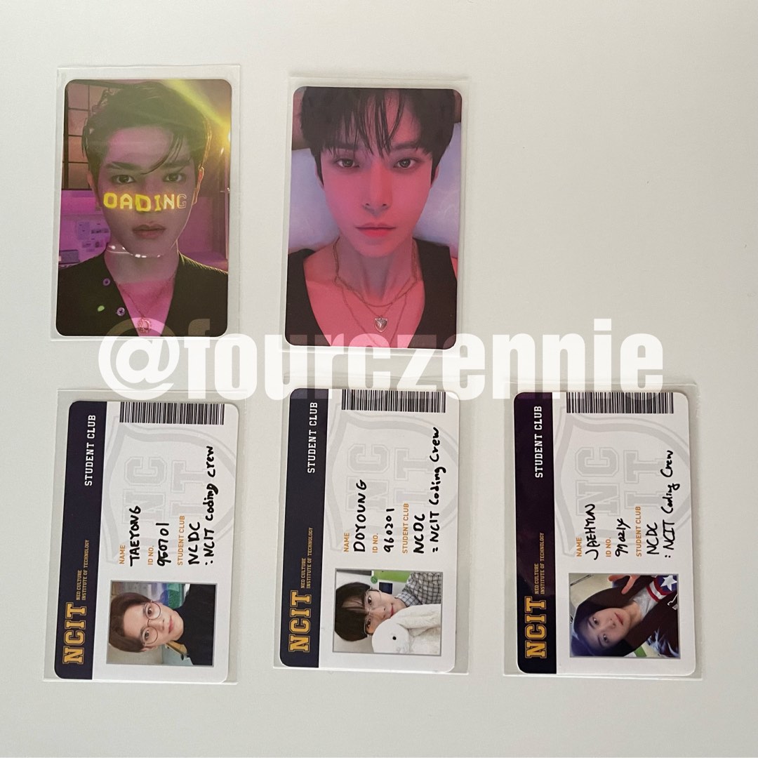 [ wts / lfb ] nct 127 ncit taeyong doyoung jaehyun pc & id card ...