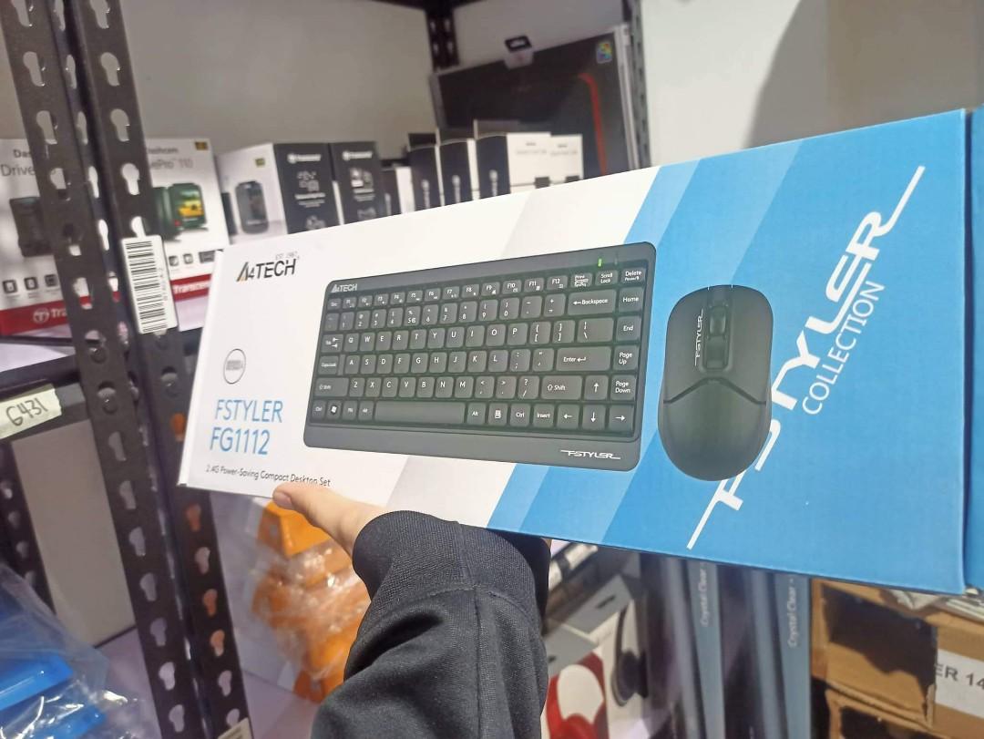 A4Tech Fstyler FG1112 Wireless Compact Keyboard and Mouse Combo Black, Computers & Tech, Parts ...