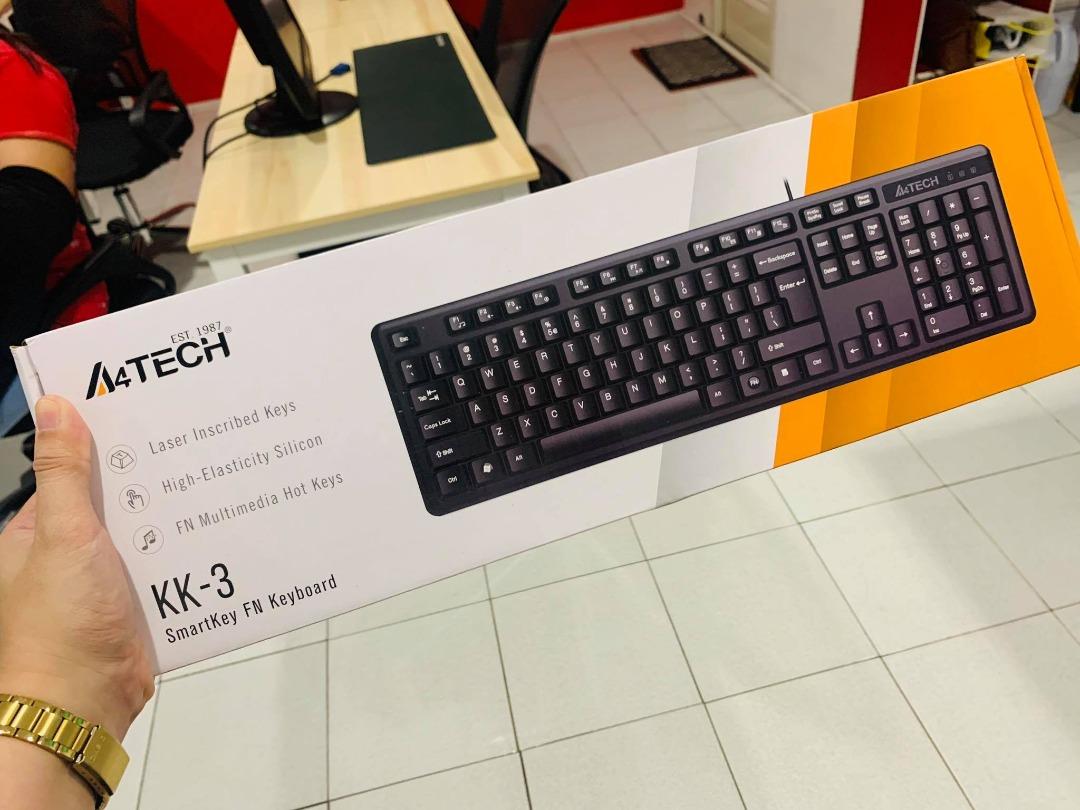A4Tech KK-3 Wired Keyboard Black USB, Computers & Tech, Parts & Accessories, Computer Keyboard ...