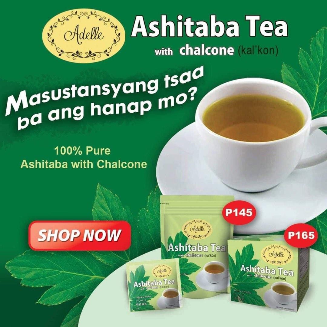 Adelle Ashitaba Tea with Chalcone, Food & Drinks, Beverages on Carousell