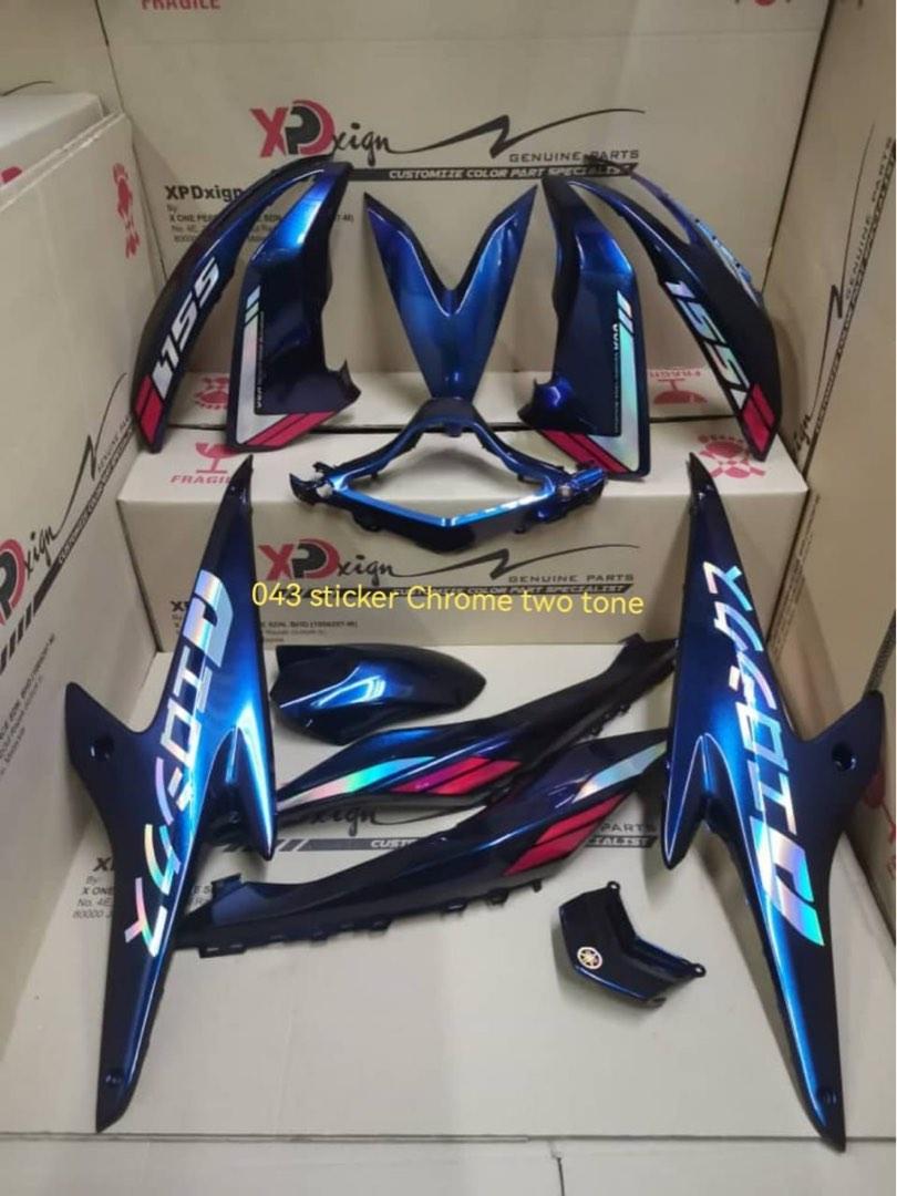 AEROX V1 HLD CUSTOM COVERSET CHROME TWO TONE, Motorcycles, Motorcycle ...