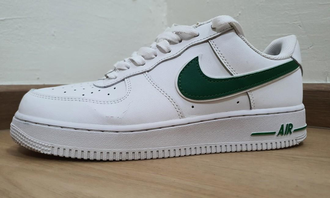 AIR FORCE 1 (CUSTOM DARK GREEN SWOOSH), Men's Fashion, Footwear ...