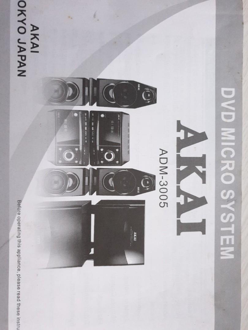 Akai DVD micro system, TV & Home Appliances, TV & Entertainment ...
