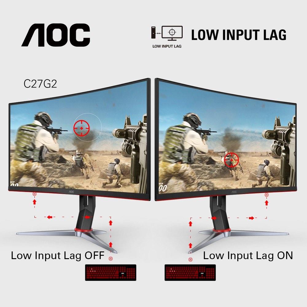 AOC C27G2 27" VA Curved FHD 165Hz 1ms FreeSync Premium gaming monitor ...