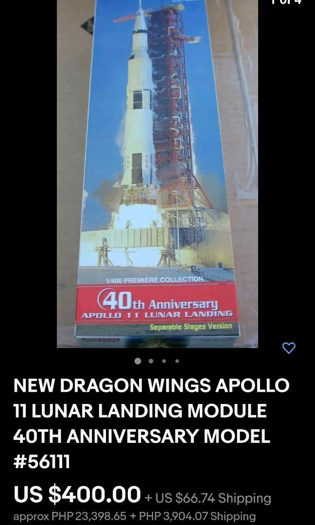 Apollo 11 40th anniversary Lunar Landing Module 1:400, Hobbies & Toys ...