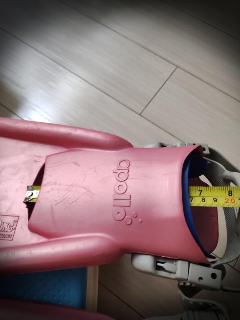 Apollo Bio-Fin Pro Fins with Spring Straps (Pink), 運動產品, 運動與體育, 運動與體育 ...