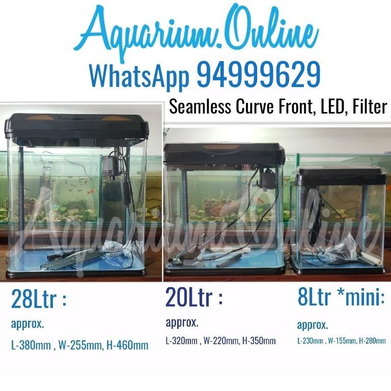 Aquarium Fish Tank Set : 8, 20, 28 litre models available ($39/49/59 ...