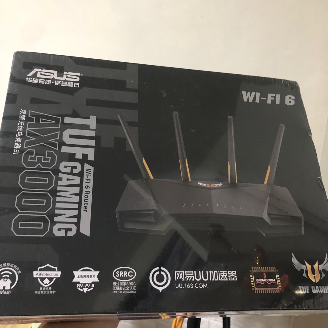 Asus TUF AX3000 Dual Band WiFi 6 (802.11ax) Gaming Router, powered by a ...