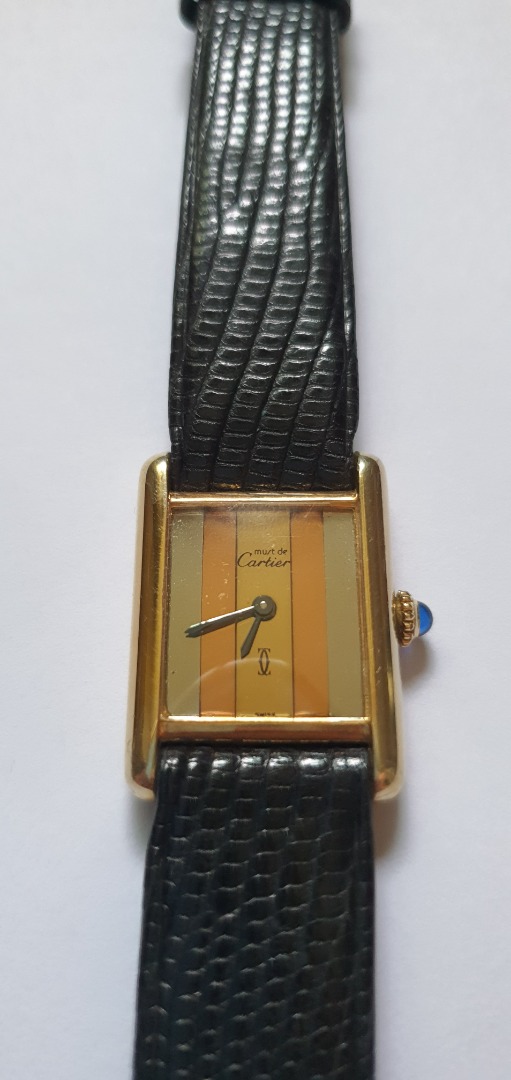 Authentic Cartier Tri Colour Must de Cartier Tank Mechanical Manual ...