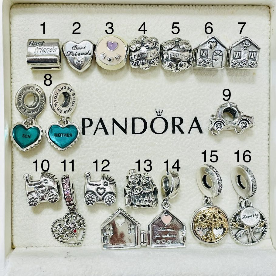 Authentic Pandora Charms - Friends and Family Theme, Women's Fashion ...