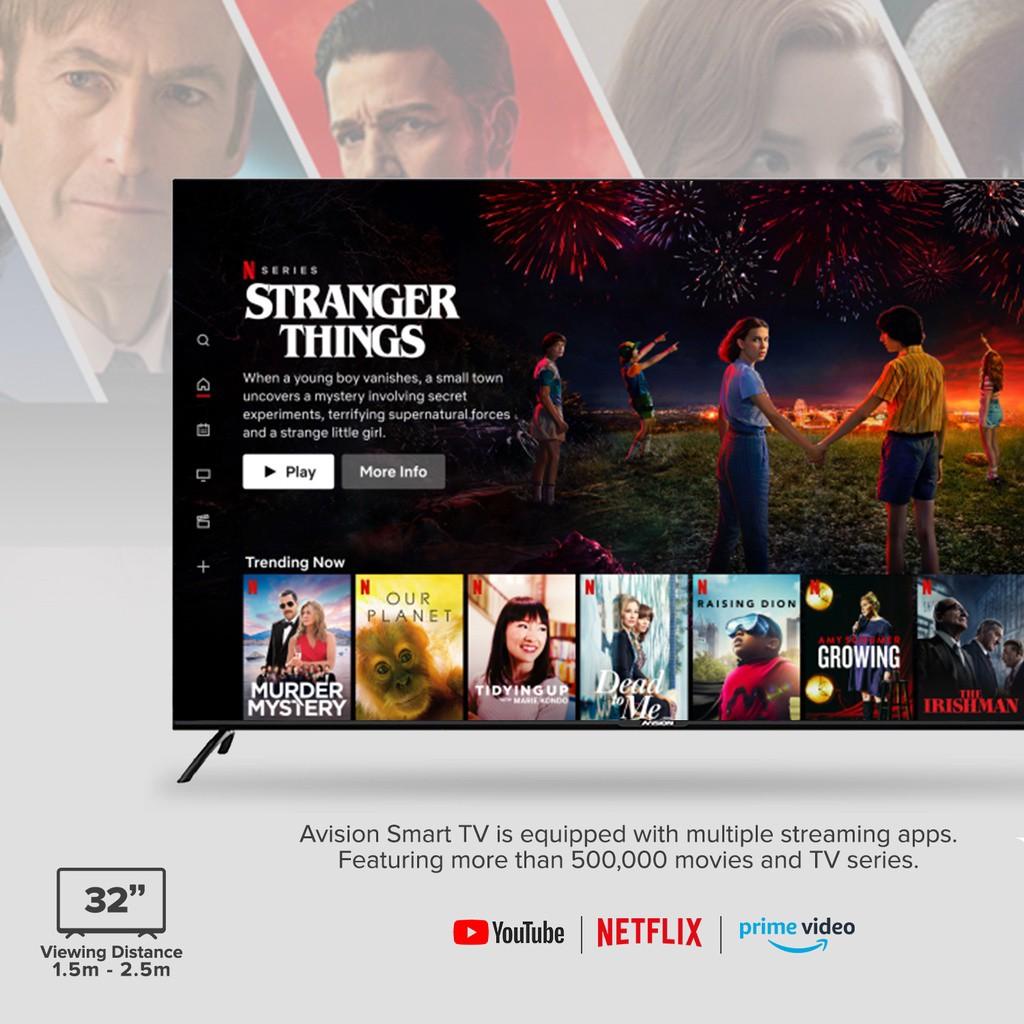 Avision 32 Inch Frameless Smart Digital HD LedTv w/ Built-in Netflix ...