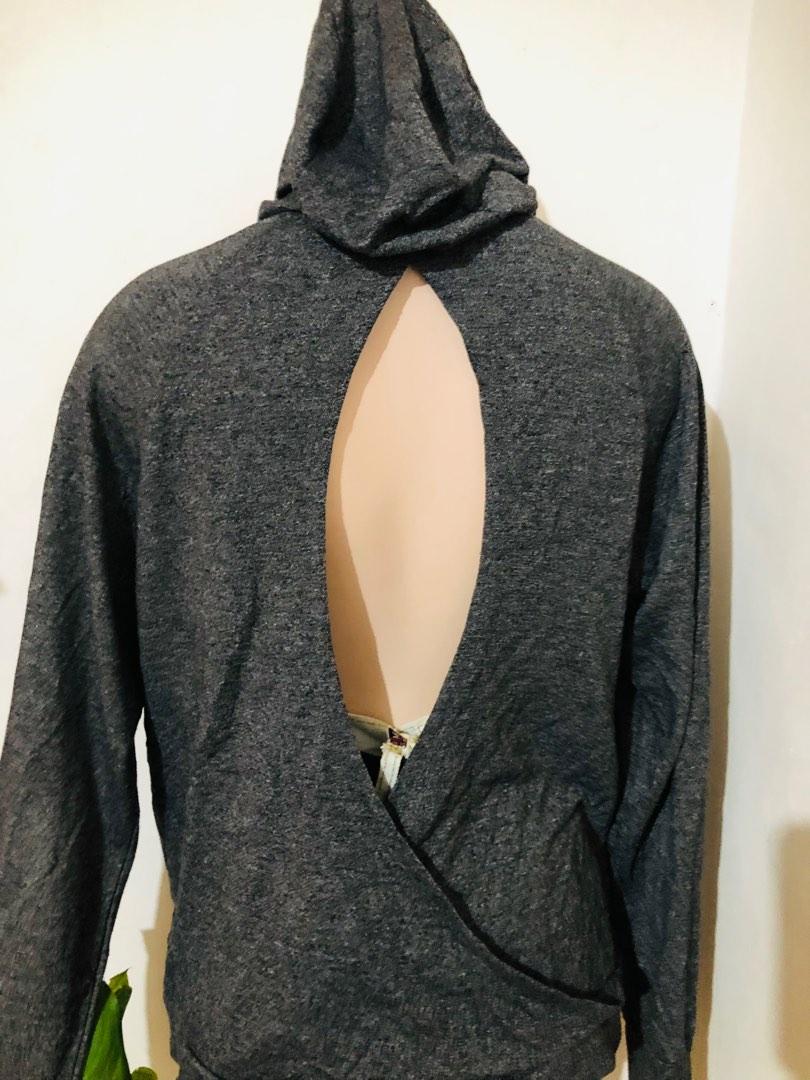 Backless Hoodie Jacket, Women's Fashion, Coats, Jackets and Outerwear ...