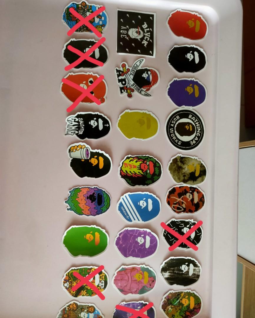 Bape stickers, Hobbies & Toys, Memorabilia & Collectibles, Stamps ...