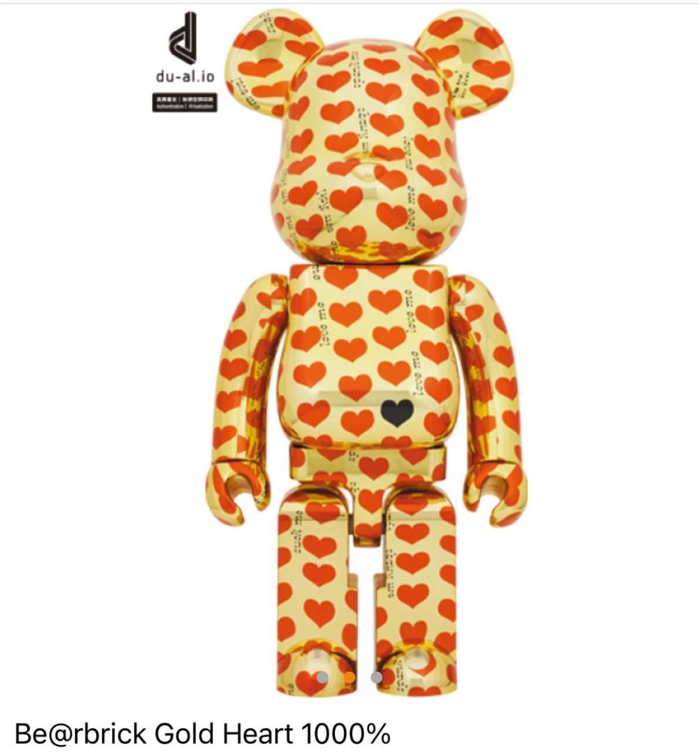 Bearbrick Gold Heart 1000%, Hobbies & Toys, Toys & Games on Carousell