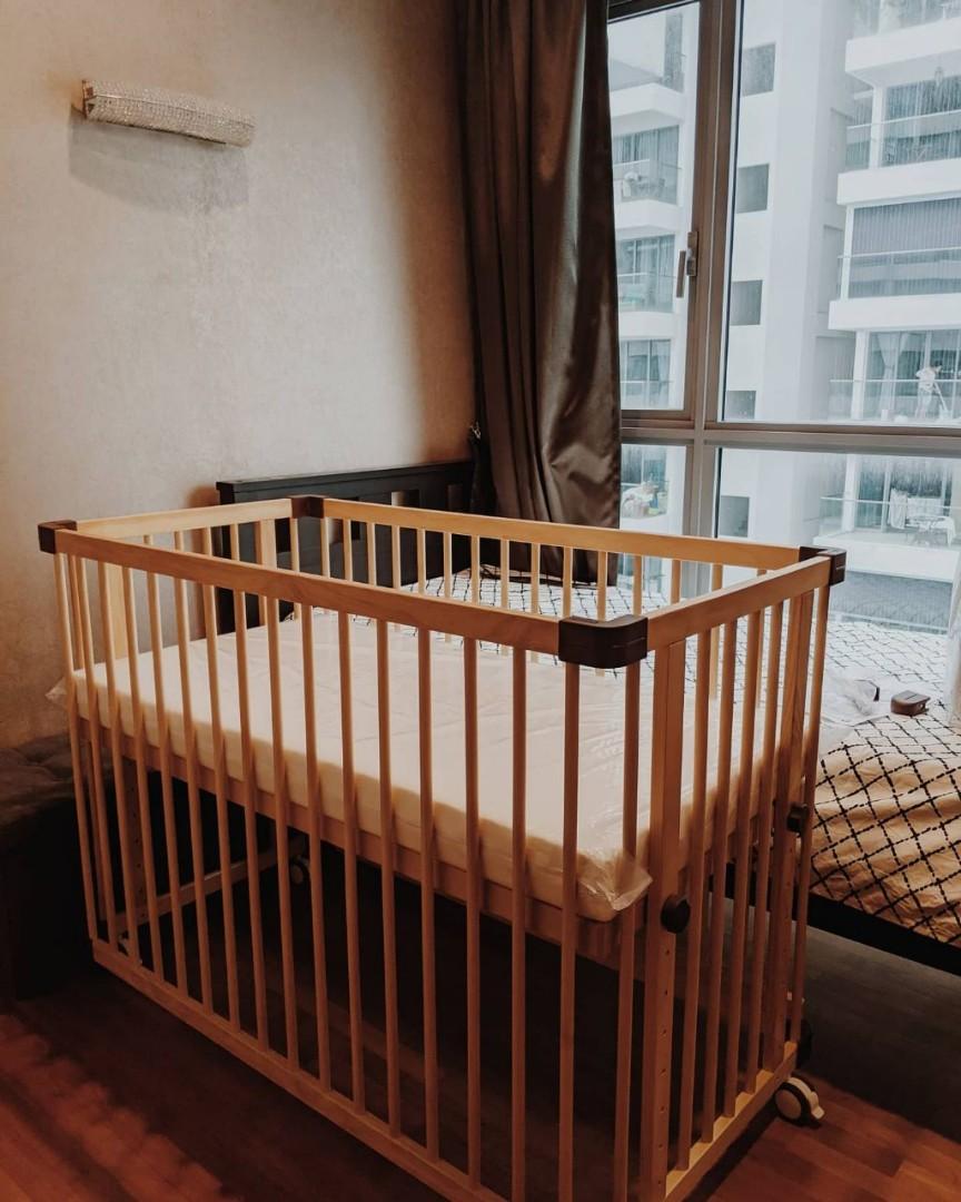 Beblum Lavo 5 convertible cot, Babies & Kids, Baby Nursery & Kids ...