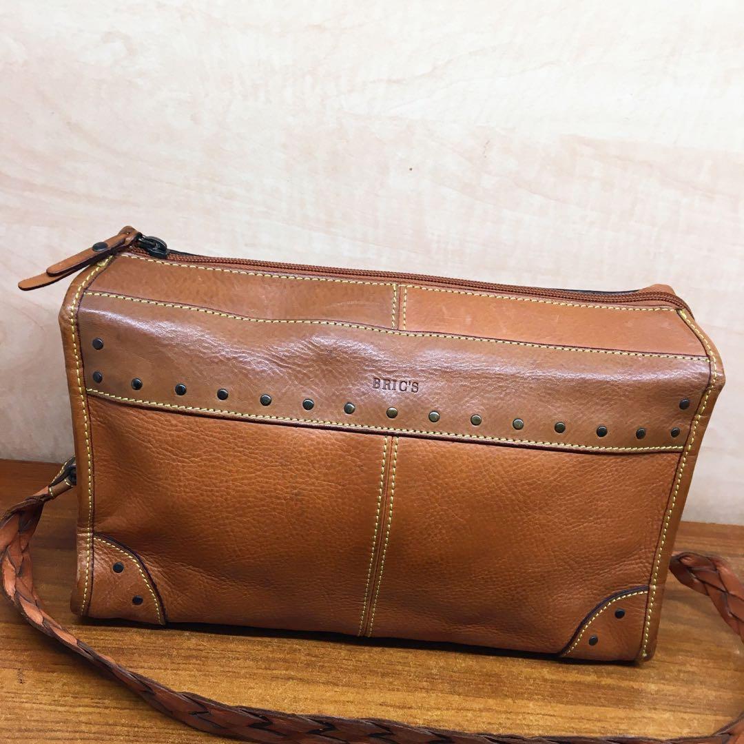 Brics Milano Italy Vintage Full Leather Mini Handbag, Women's Fashion ...