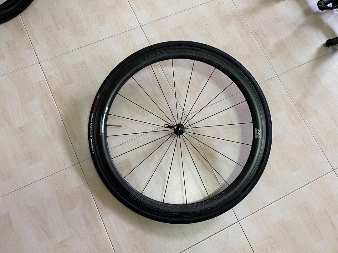 45mm Carbon Wheelset Hawk Racing V45 Clincher for road bike zipp enve ...
