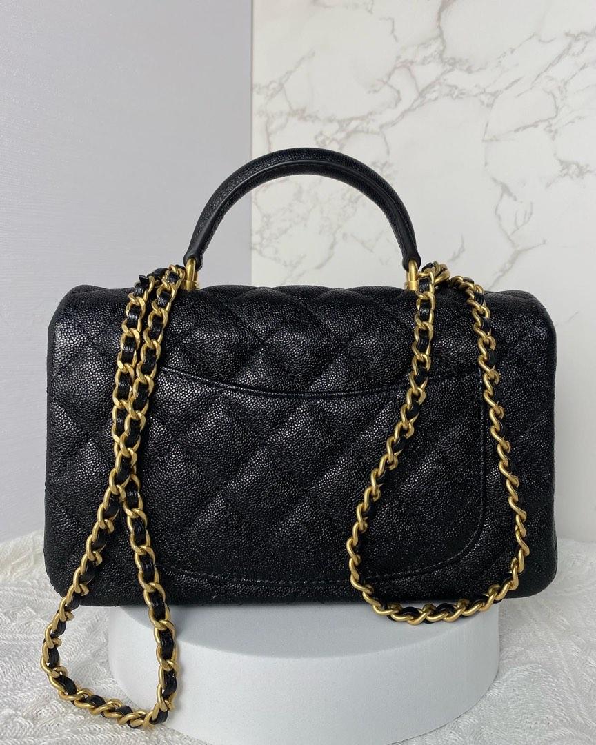 Chanel Mini Top Handle, Luxury, Bags & Wallets on Carousell